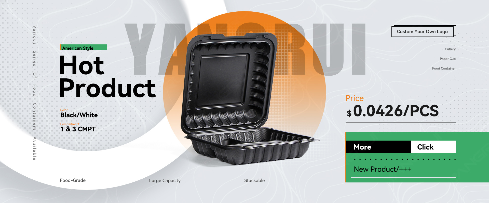 Wholesale To Go Containers | Custom Plastic Food Containers | YANGRUI